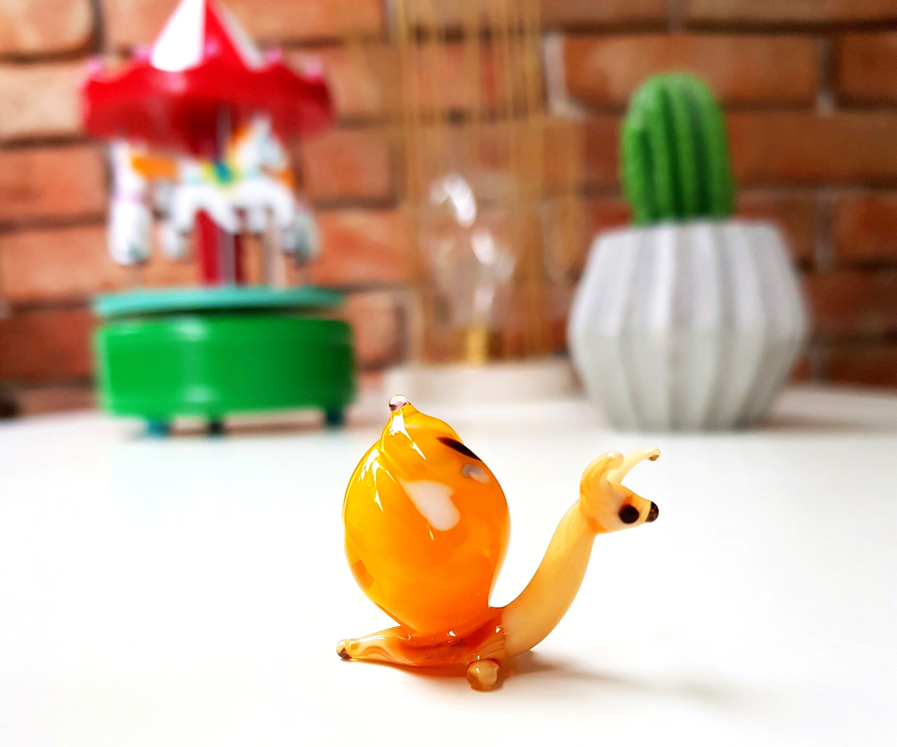 Glass Sculptures & Figurines Glass Snail Figurine Glass Figurine ...