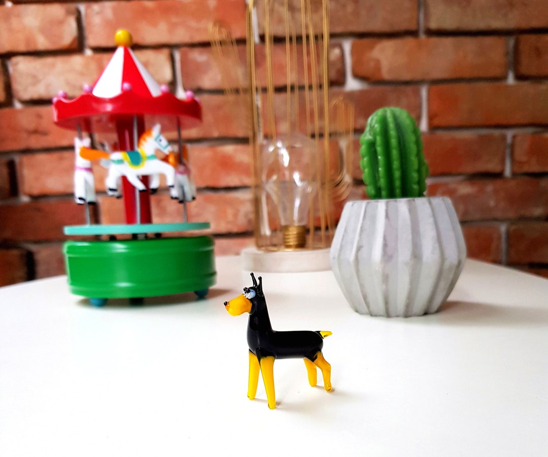 Glass Dog Figurine, Hand-blown Figure Art, Handmade Dog Figurine, No ...