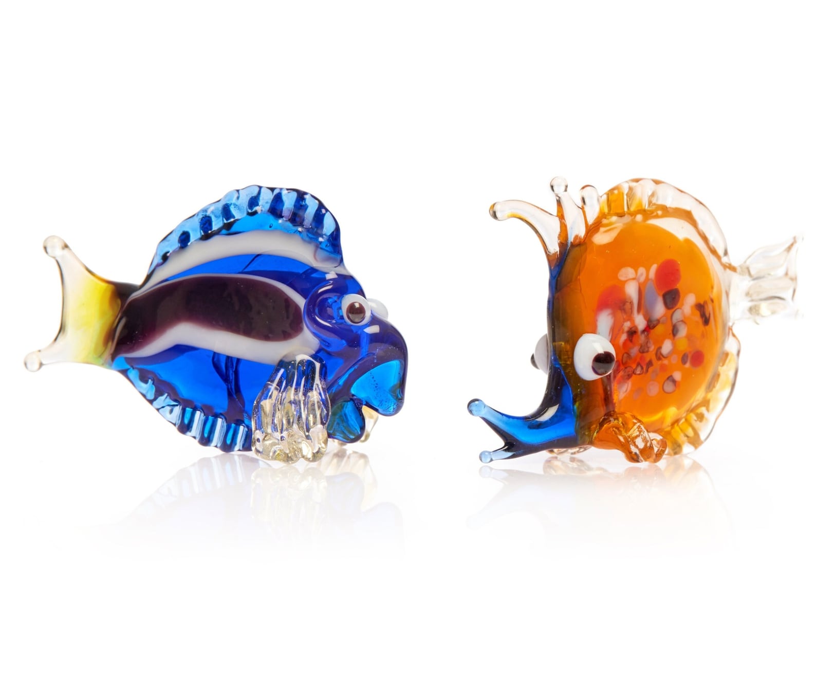 Set of 12 Aquarium Glass Fish Figurines Hand-blown Figure | Etsy