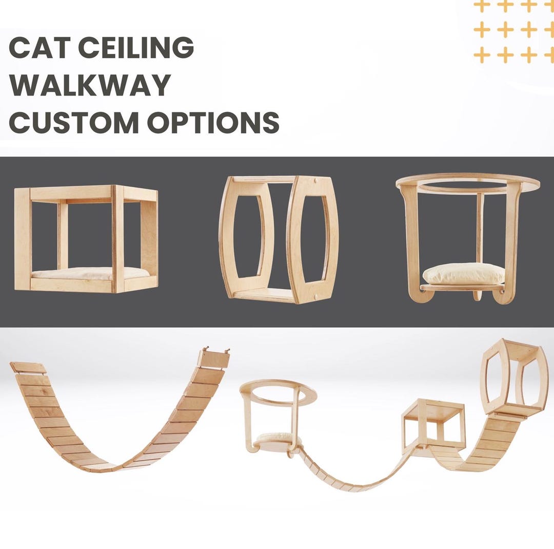 Universal Wooden Parts for Ceiling Cat Furniture - Connector Cat Tower ...