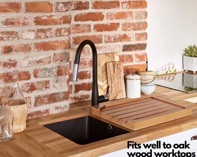 Wooden Draining Board for Belfast Butler Sink - Wood Drainer Made From ...