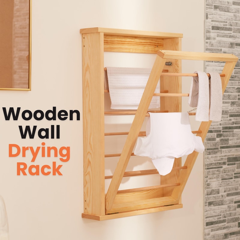 Wall Mounted Drying Rack - Etsy