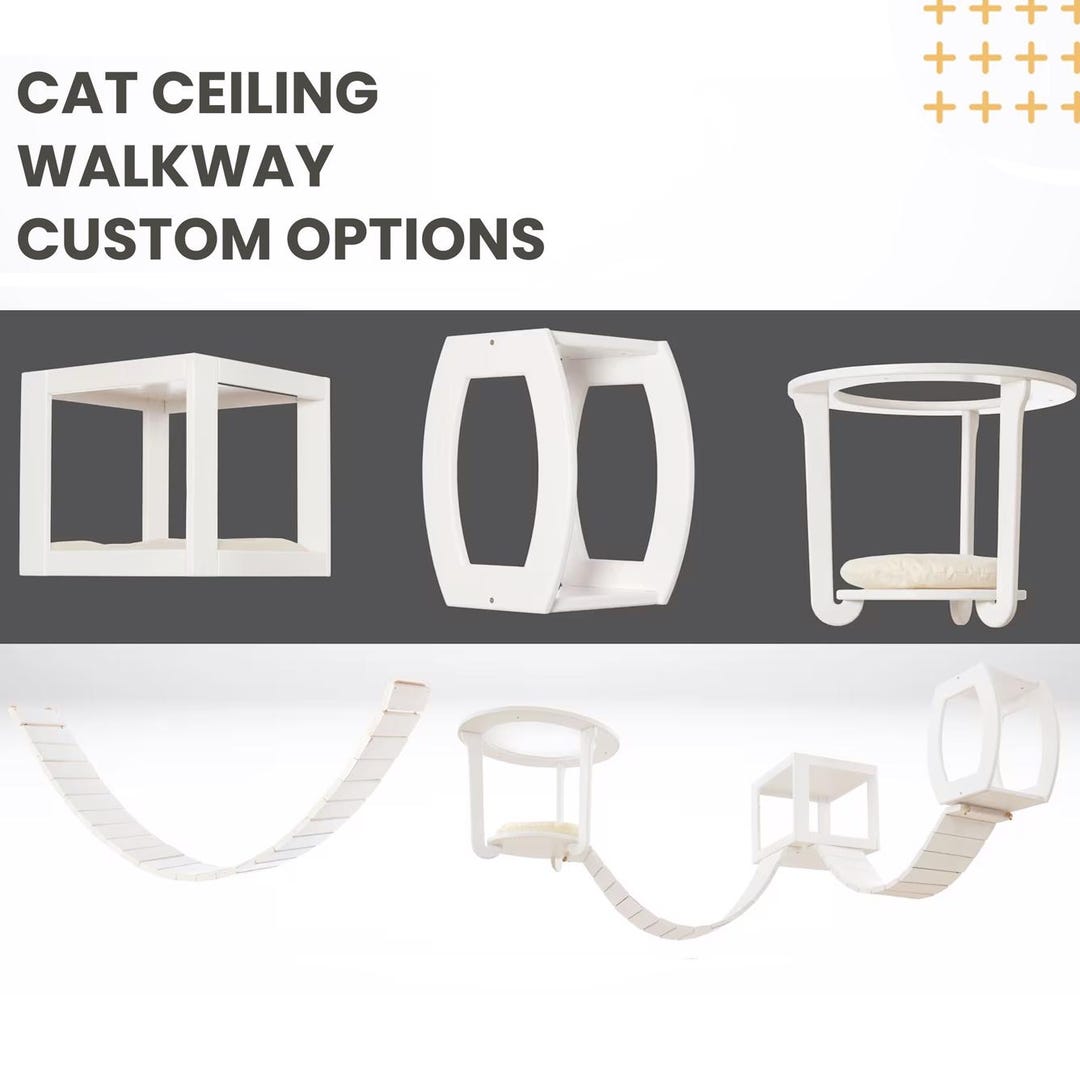 Universal Wooden Parts for Ceiling Cat Furniture - Connector Cat Tower ...