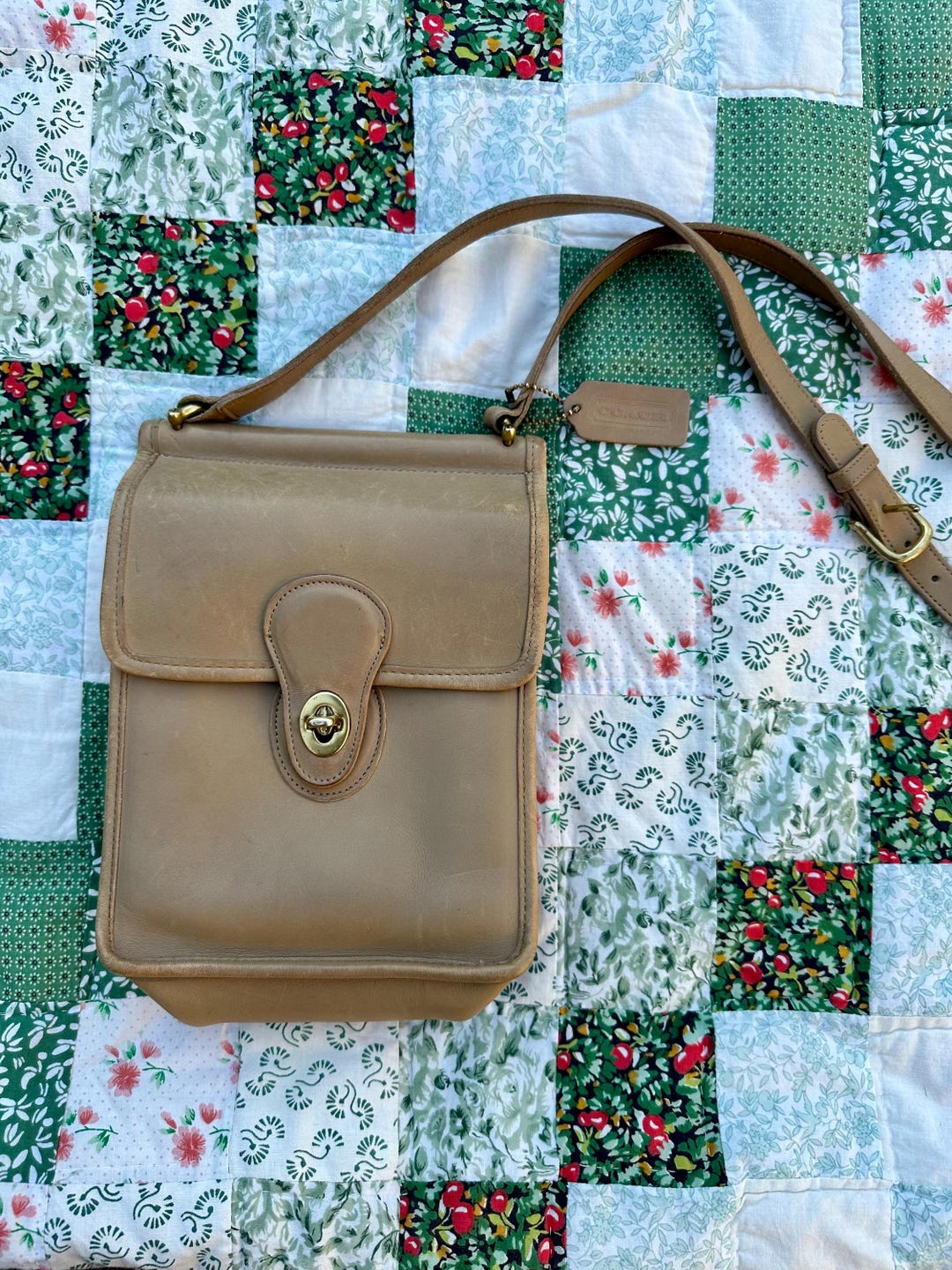 Coach Murphy Messenger Bag Tan Leather - Etsy