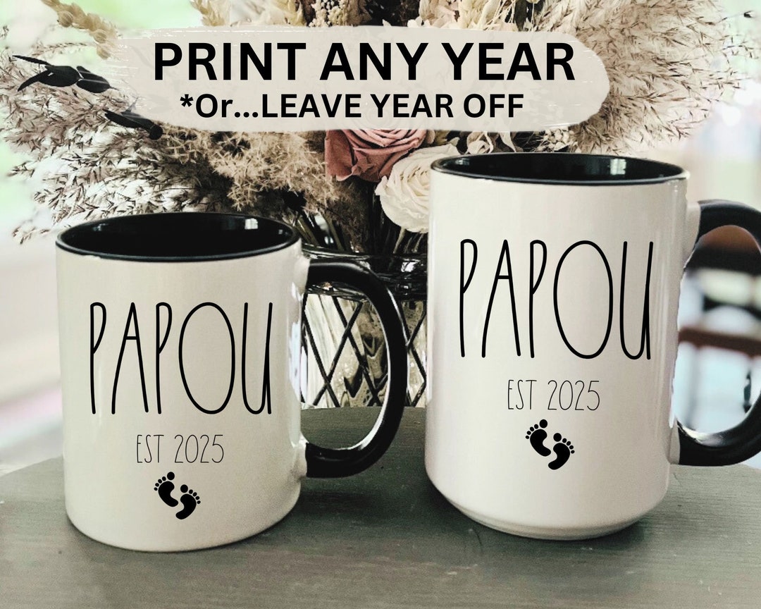 Papou Reveal Papou Gifts Papou Baby Announcement Papou Mug for Greek ...