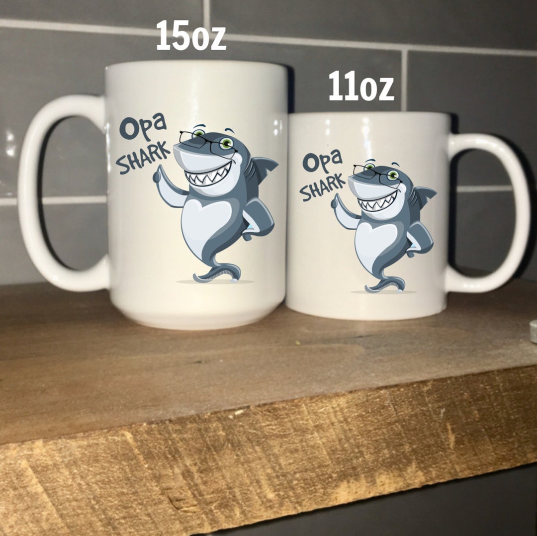 Opa Shark Mug, German Grandfather, Opa Father's Day, Opa Birthday, Opa ...