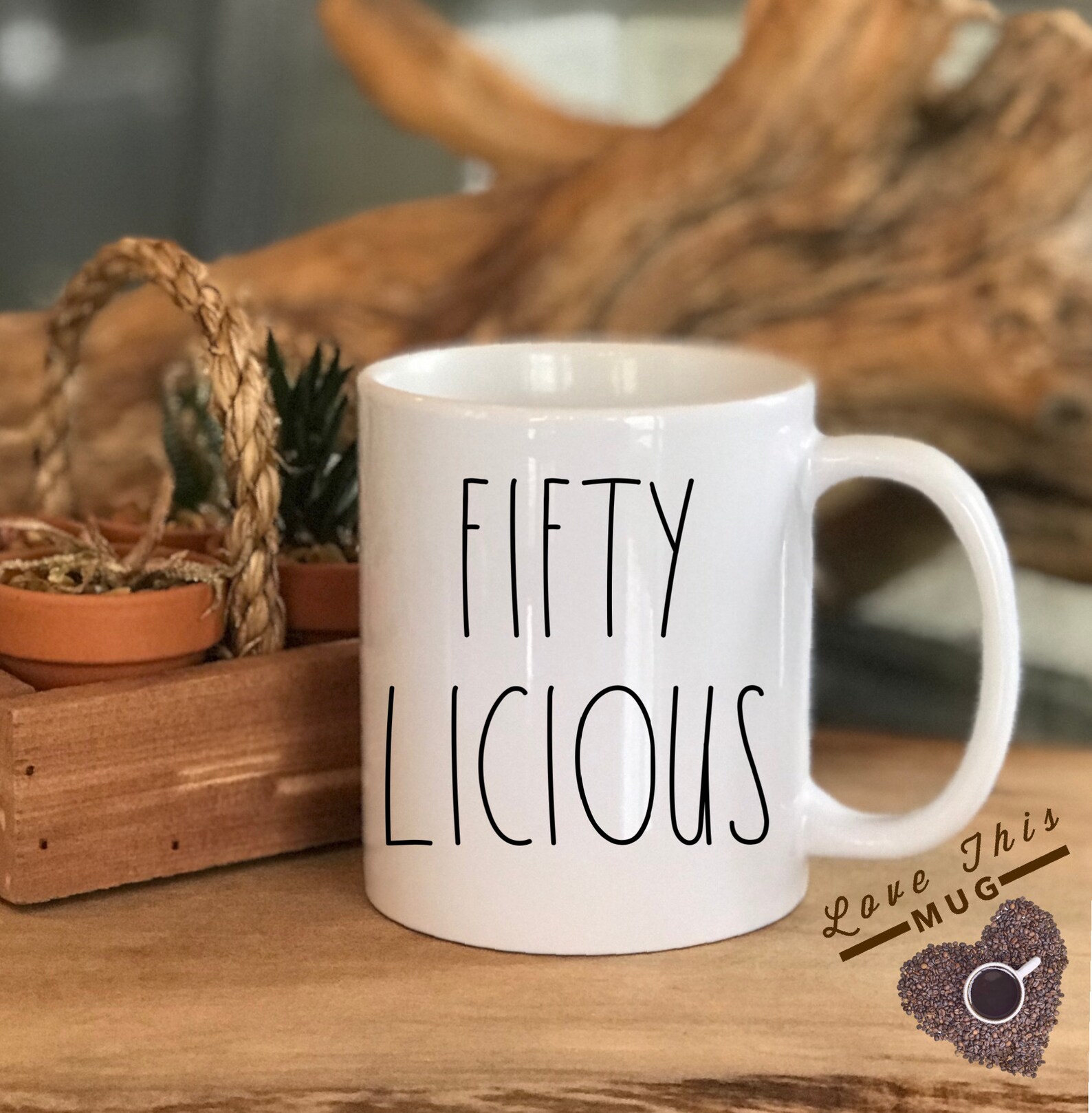 50th Birthday Gift for Women Fiftylicious Mug Personalized - Etsy