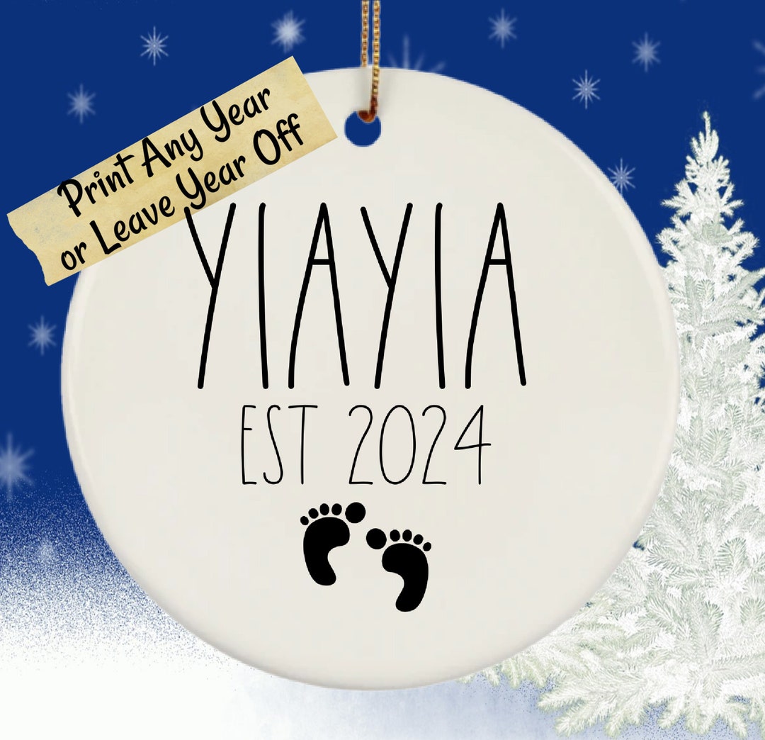 Yiayia Ornament, Yiayia Gifts, Greek Grandmother, New Yiayia Christmas ...