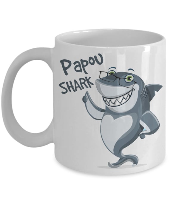 Papou Shark Mug Greek Grandpa Papou Father's Day Gift - Etsy