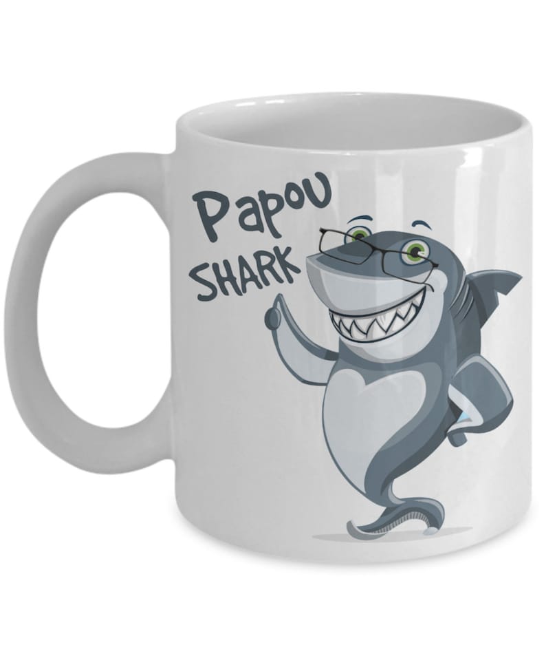 Papou Shark Mug - Greek Grandpa - Papou Father's Day Gift - Papou ...