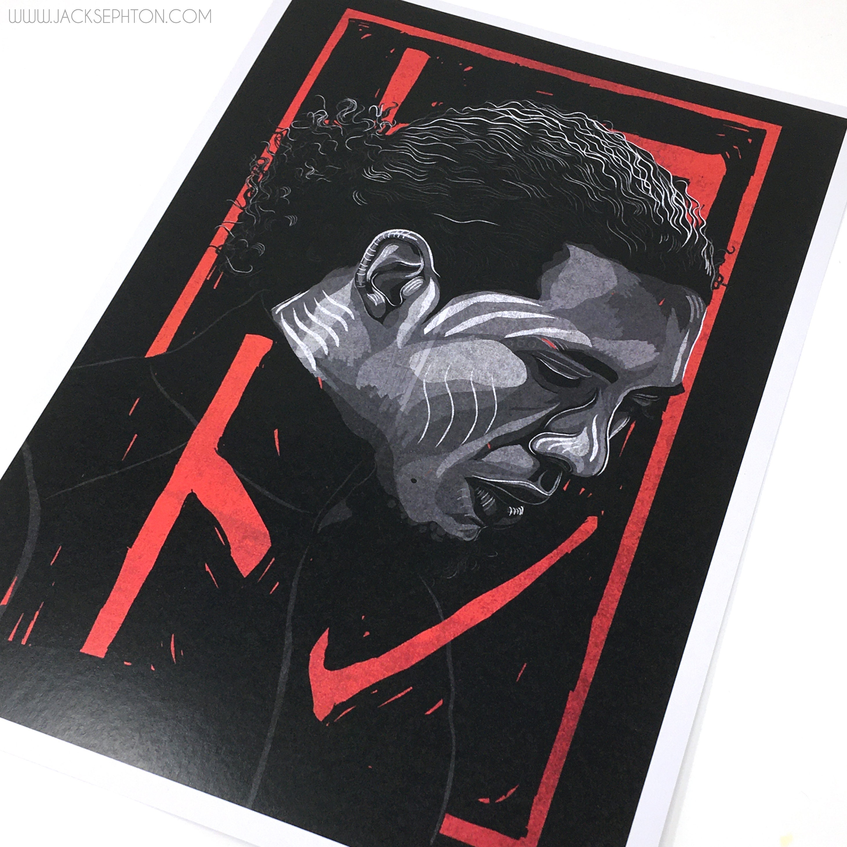 Virgil Van Dijk Art Print Liverpool FC A4 Artist Signed - Etsy