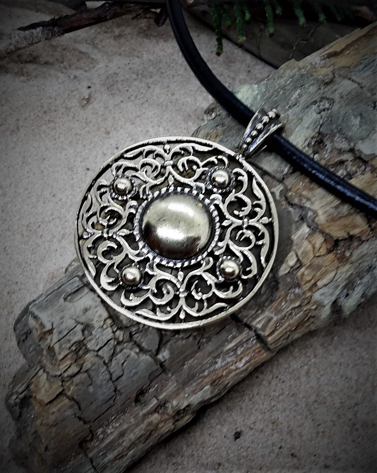 Pendant with symbol. Open work pendant Prosperity . Slavic | Etsy