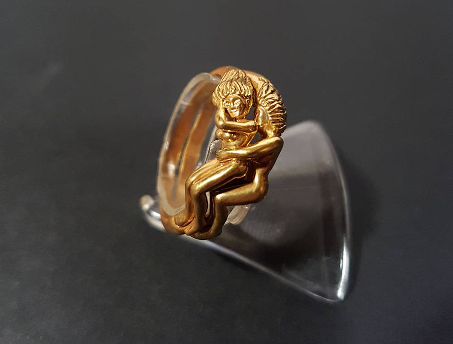 Gold Plated Sterling Silver Lesbian Ring. Promise Ring. Couple - Etsy