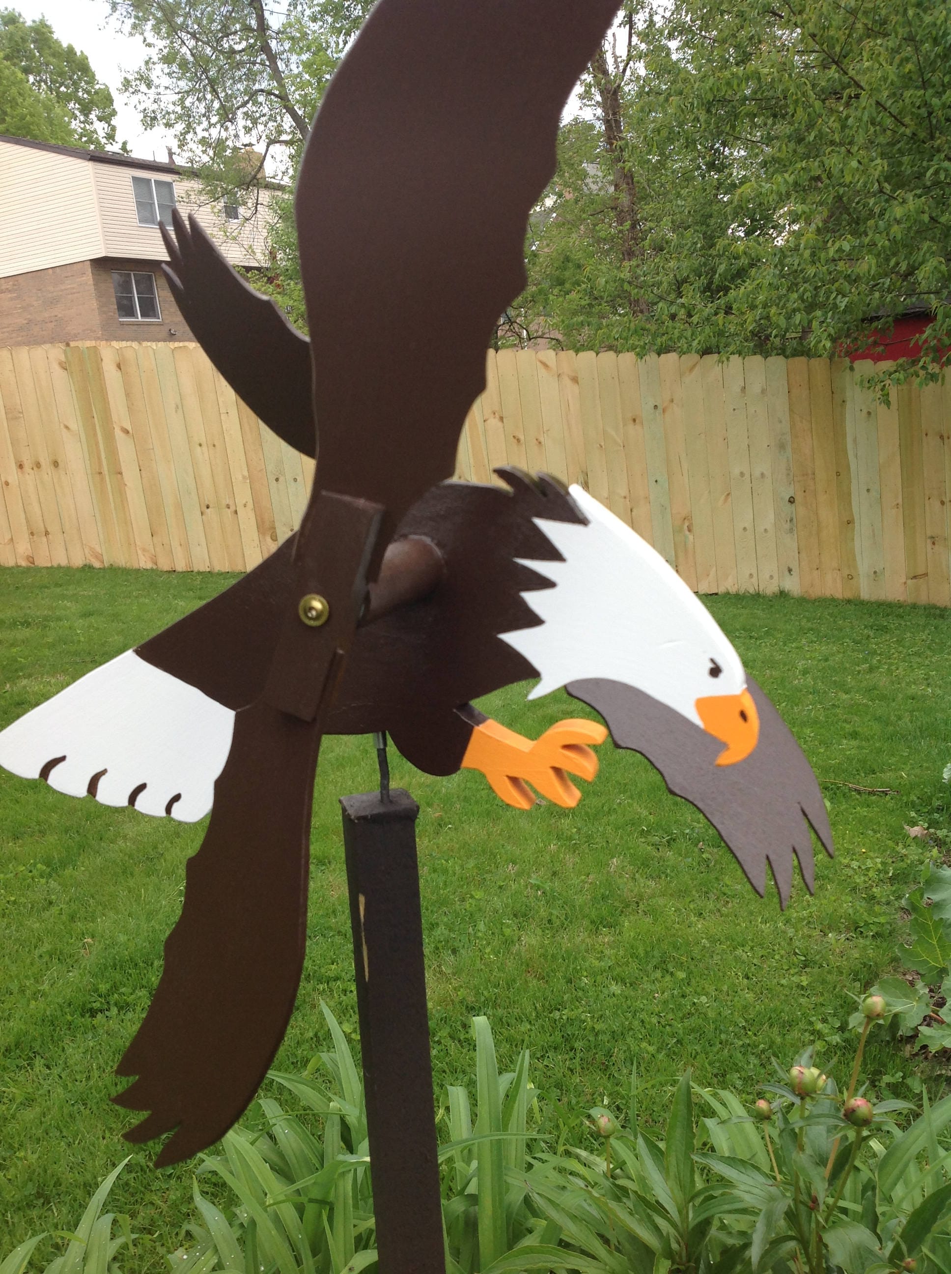 Eagle whirligig handmade wood spinner folk art whirligigs wood | Etsy