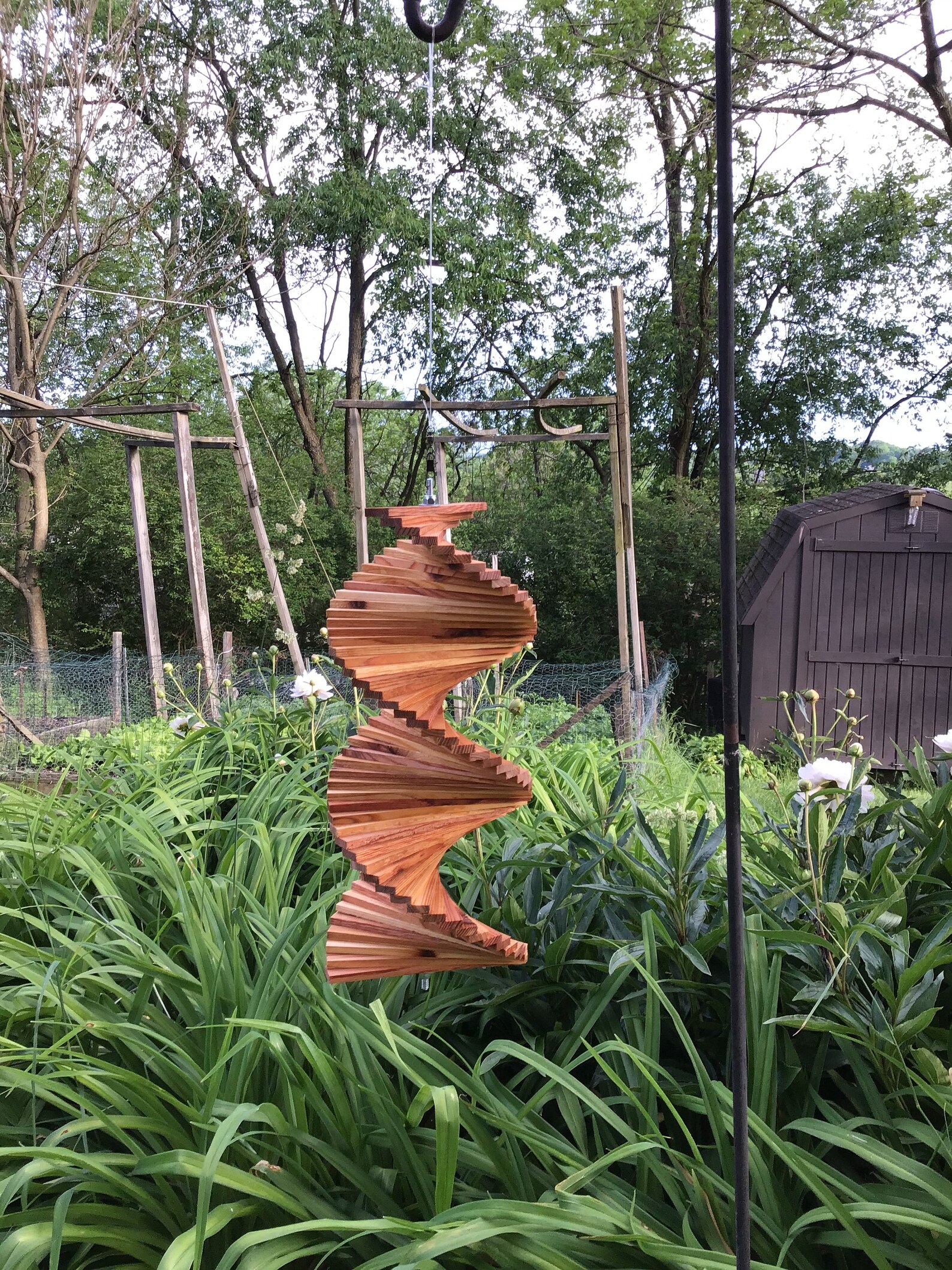 16 Inch Cedar Wind Spinner Yard Art Garden Decorporch - Etsy