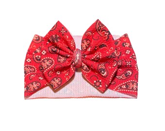Red Bandana Bows - Etsy