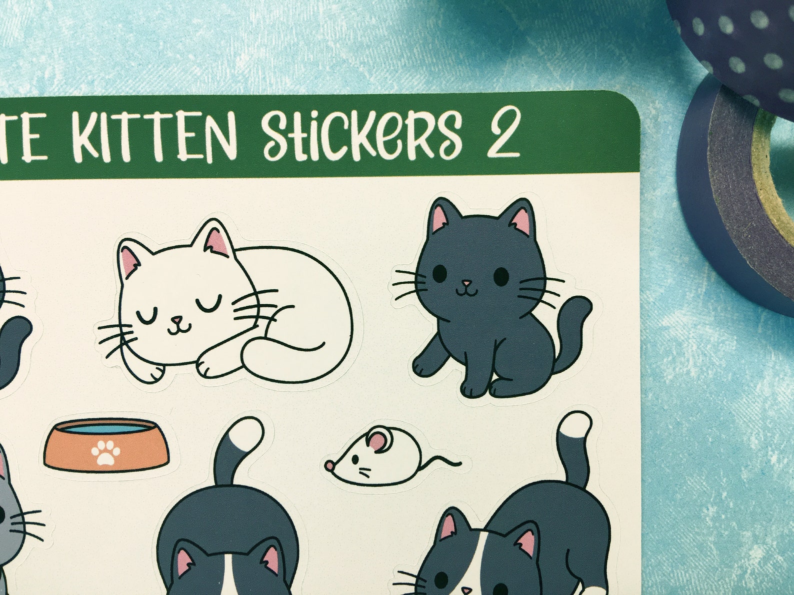 Cute Kawaii Cat Stickers, Sticker Sheet, Planner Stickers, Cute Kitty ...