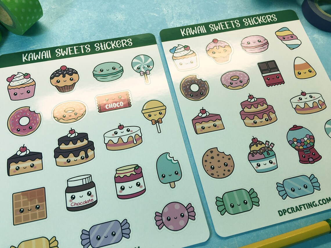 Kawaii Sweets Sticker Set Cute Stickers Planner Stickers | Etsy