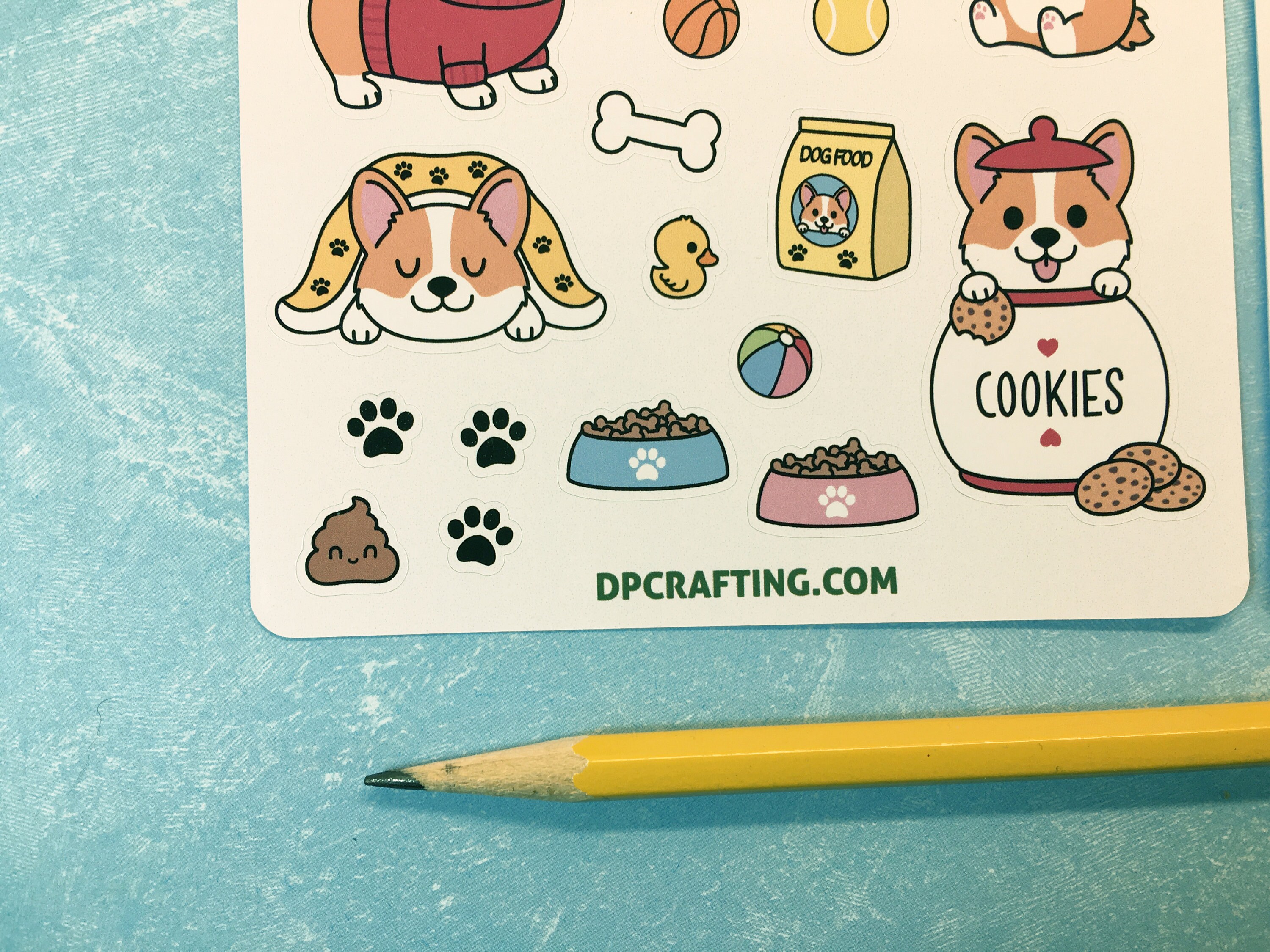 Kawaii Corgi Stickers, Sticker Sheets, Planner Stickers, Dog Stickers ...