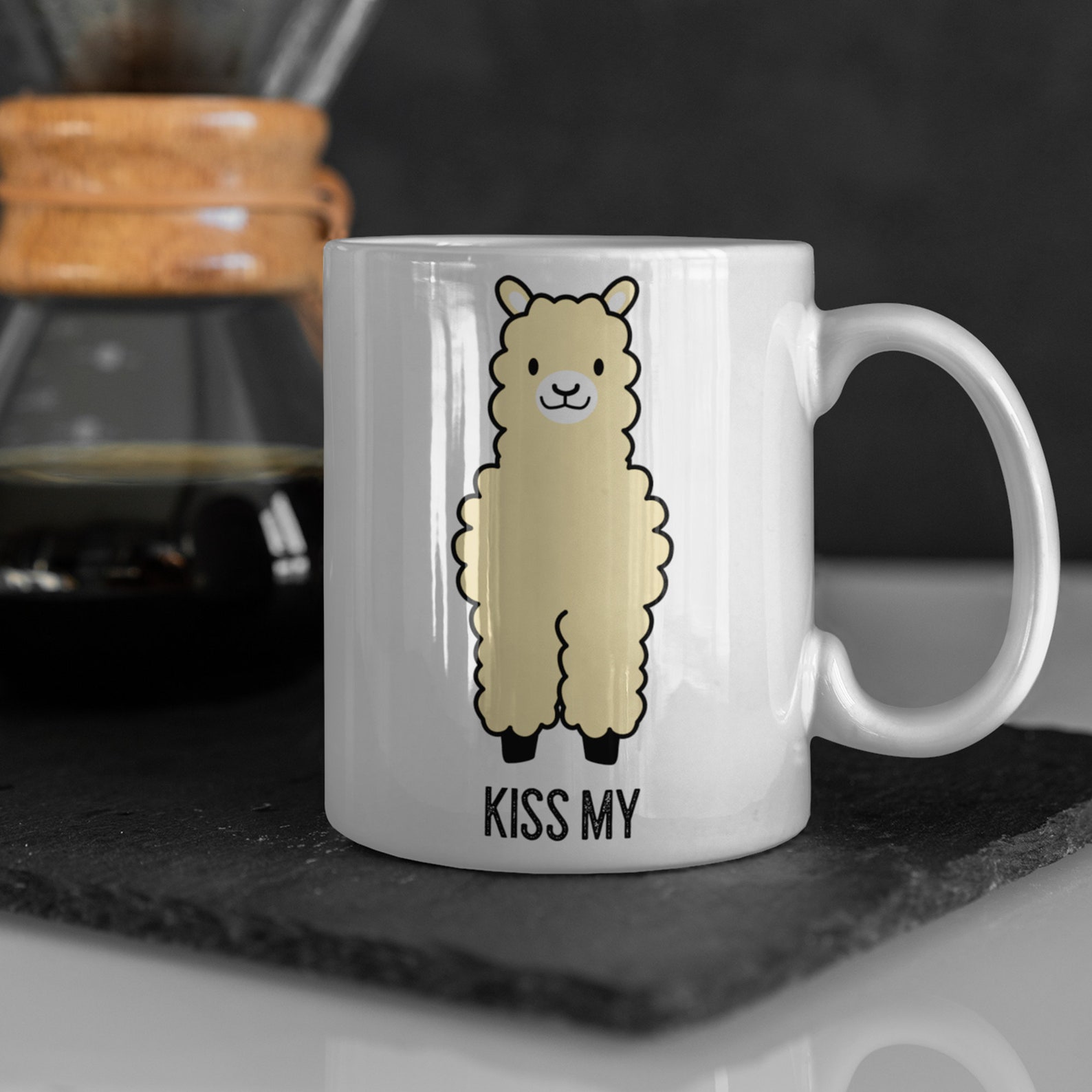 Kiss My Alpacass Coffee Mug Alpaca Mug Alpaca Face Alpaca - Etsy