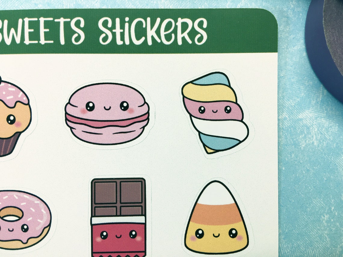 Kawaii Sweets Sticker Set Cute Stickers Planner Stickers | Etsy