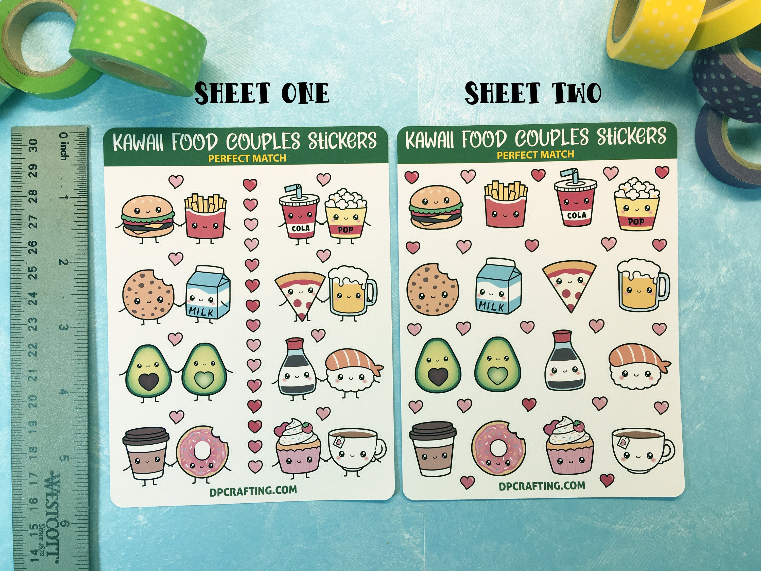 Cute Kawaii Food Stickers Food Stickers Planner Stickers - Etsy