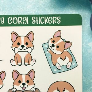 Kawaii Corgi Stickers, Sticker Sheets, Planner Stickers, Dog Stickers ...