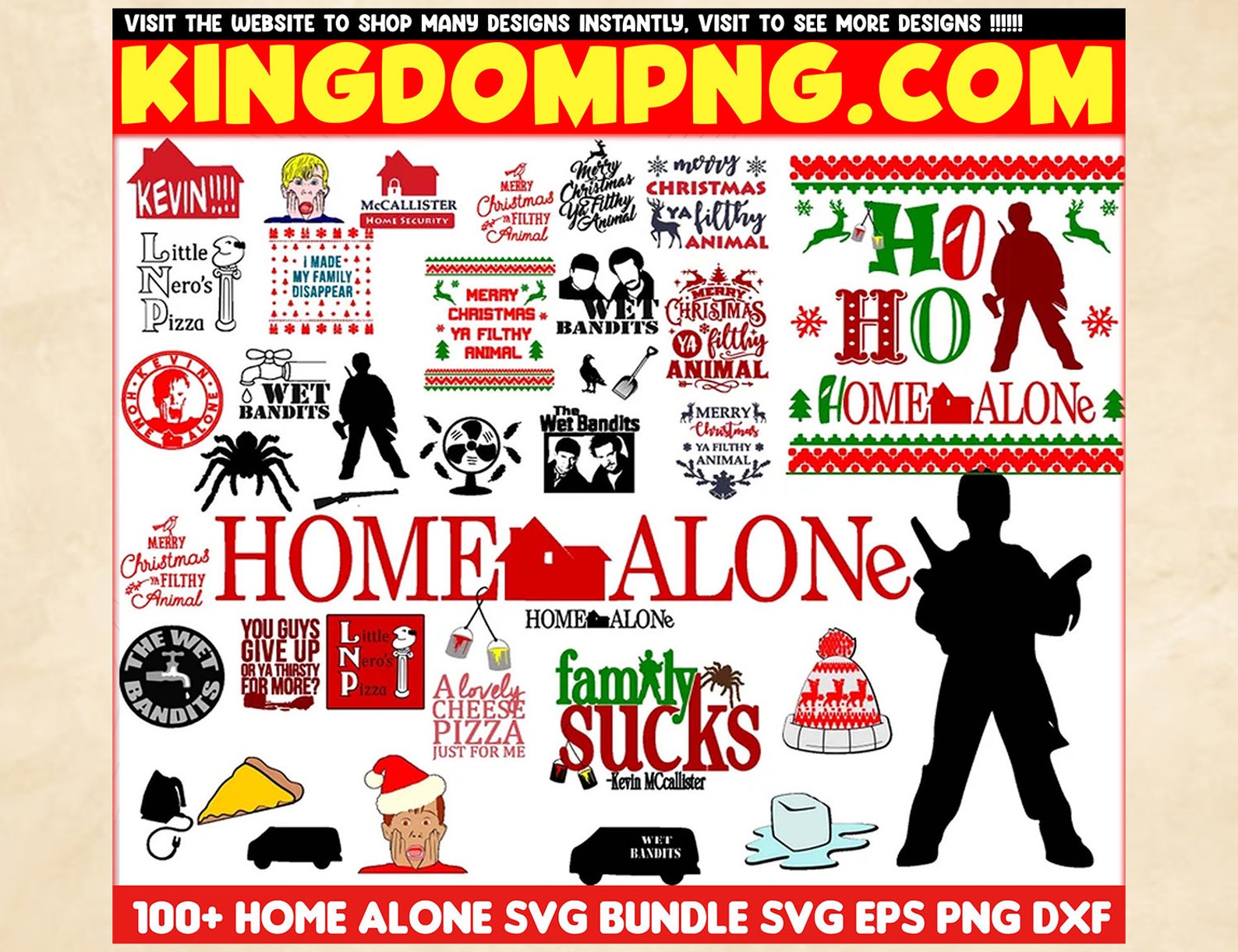 Home Alone Svg Bundle Kevin Svg Bundle Wet Bandits Svg - Etsy