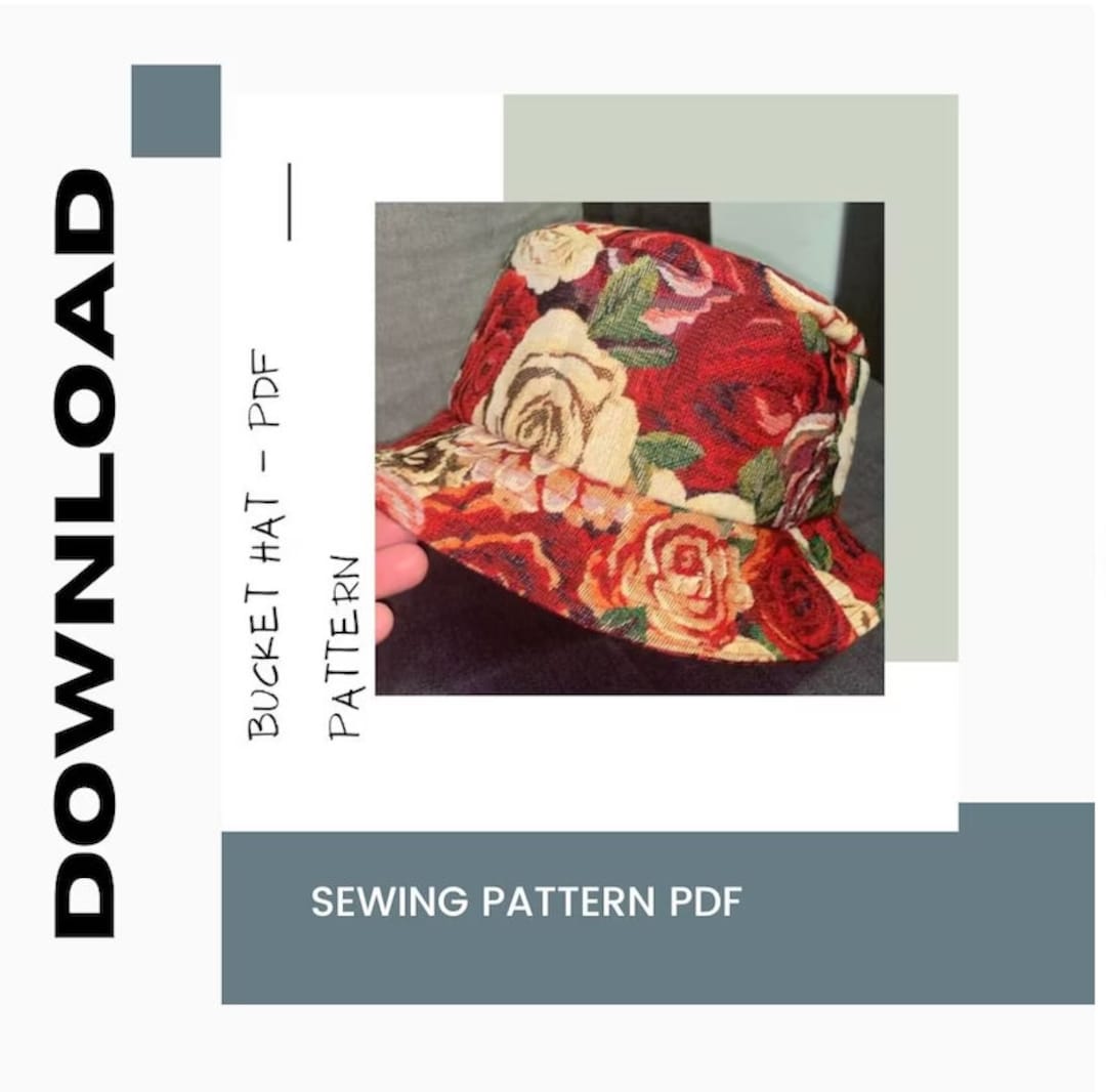 Bucket Hat - PDF Pattern Double Sided Bucket Hat Sewing Pattern PDF ...