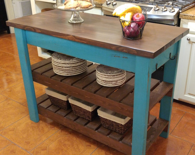 Custom Hand Built Kitchen Island - Made to Order - FREE SHIPPING - Etsy