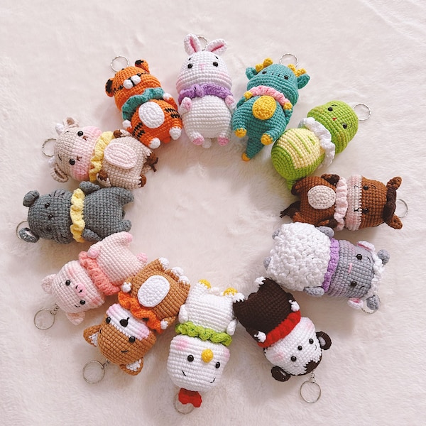 Crochet Animals Keychain - Etsy