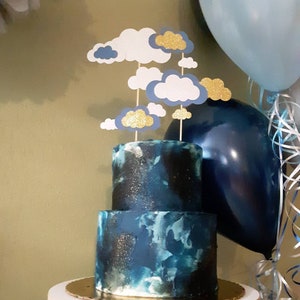 Shimmery Cloud Cake Topper Cloudy Sky Cake Topper Cloud Baby Shower - Etsy