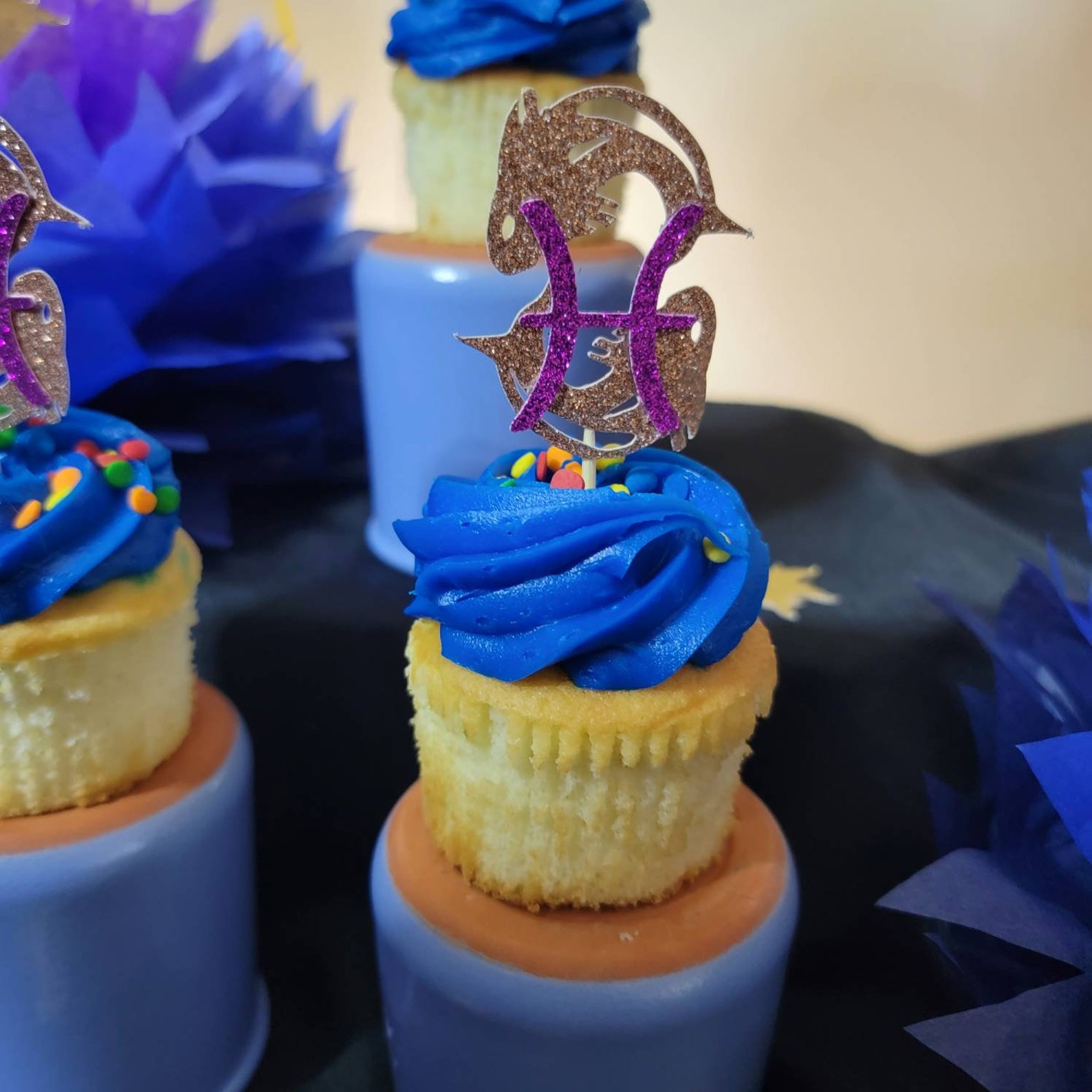 Zodiac Cupcake Toppers Zodiac Party Decor Astrological - Etsy