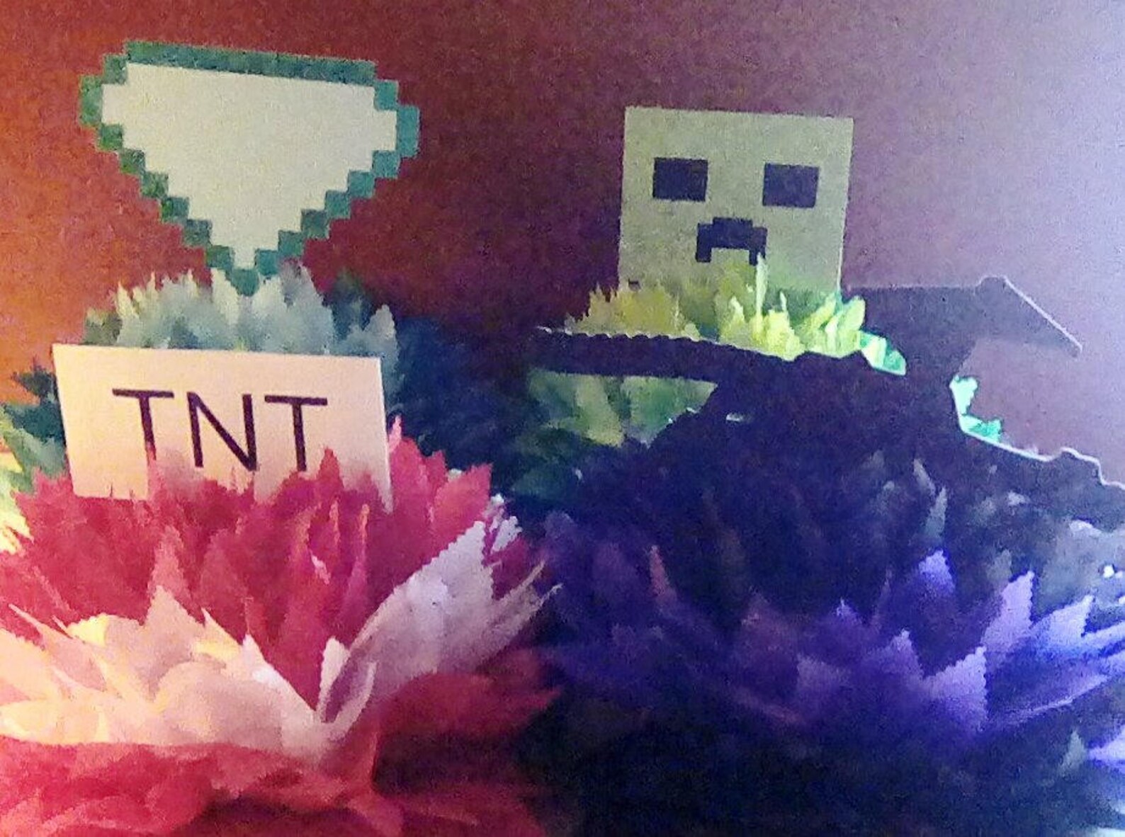 Pixelated Pom Centerpieces Pixelated Party Pixelated Pom - Etsy
