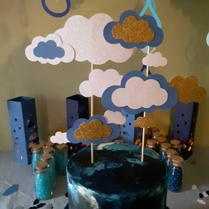 Shimmery Cloud Cake Topper Cloudy Sky Cake Topper Cloud Baby Shower - Etsy