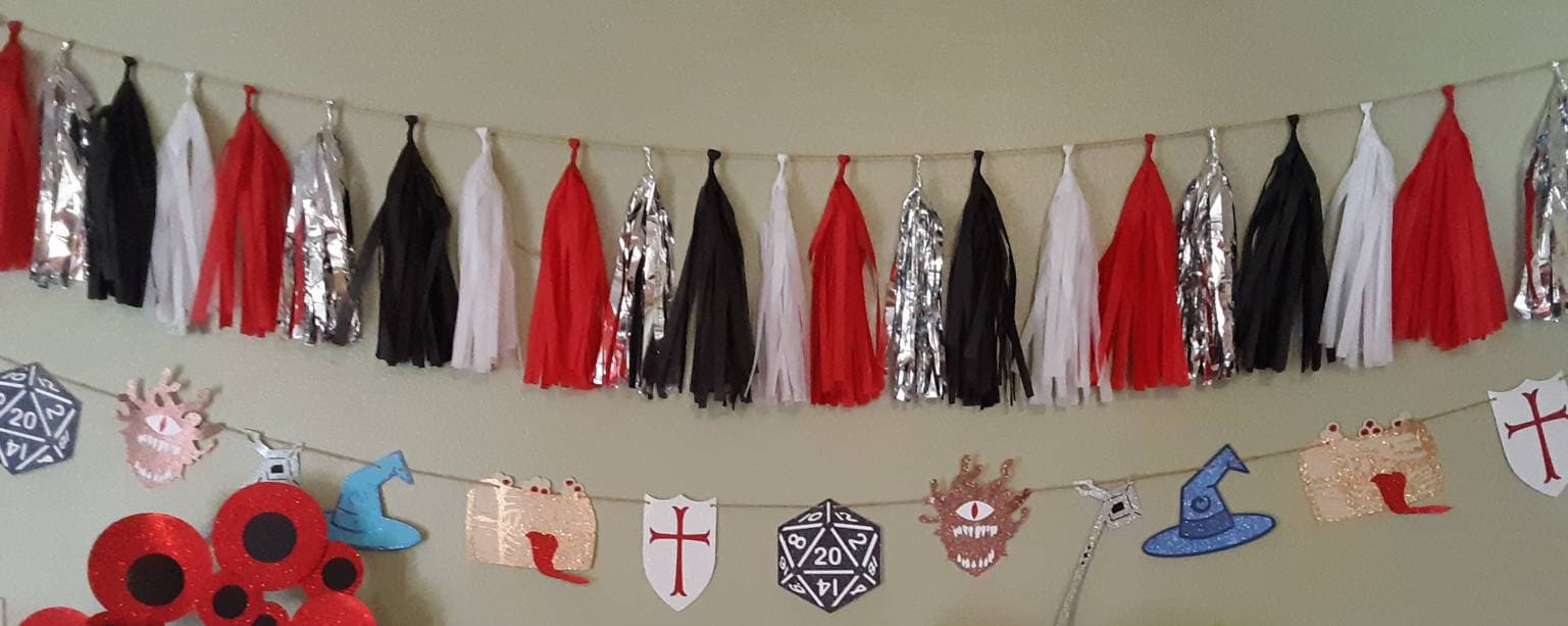 Dungeons and Dragons Inspired Banner Dnd Birthday Dnd - Etsy UK