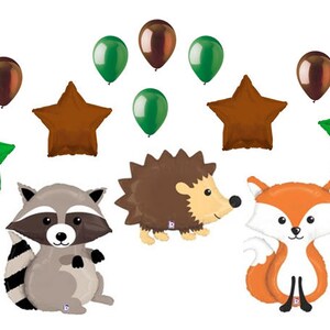 Woodland Animals Balloons Forest Friends Birthday - Etsy