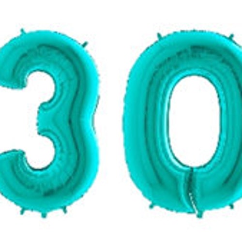 Giant Number Balloon Dark Aqua Number Turquoise Number | Etsy