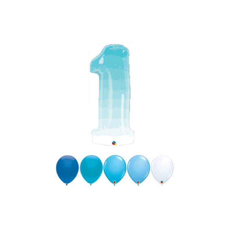 Giant Ombre Number Balloon With Matching Ombre Balloons - Etsy