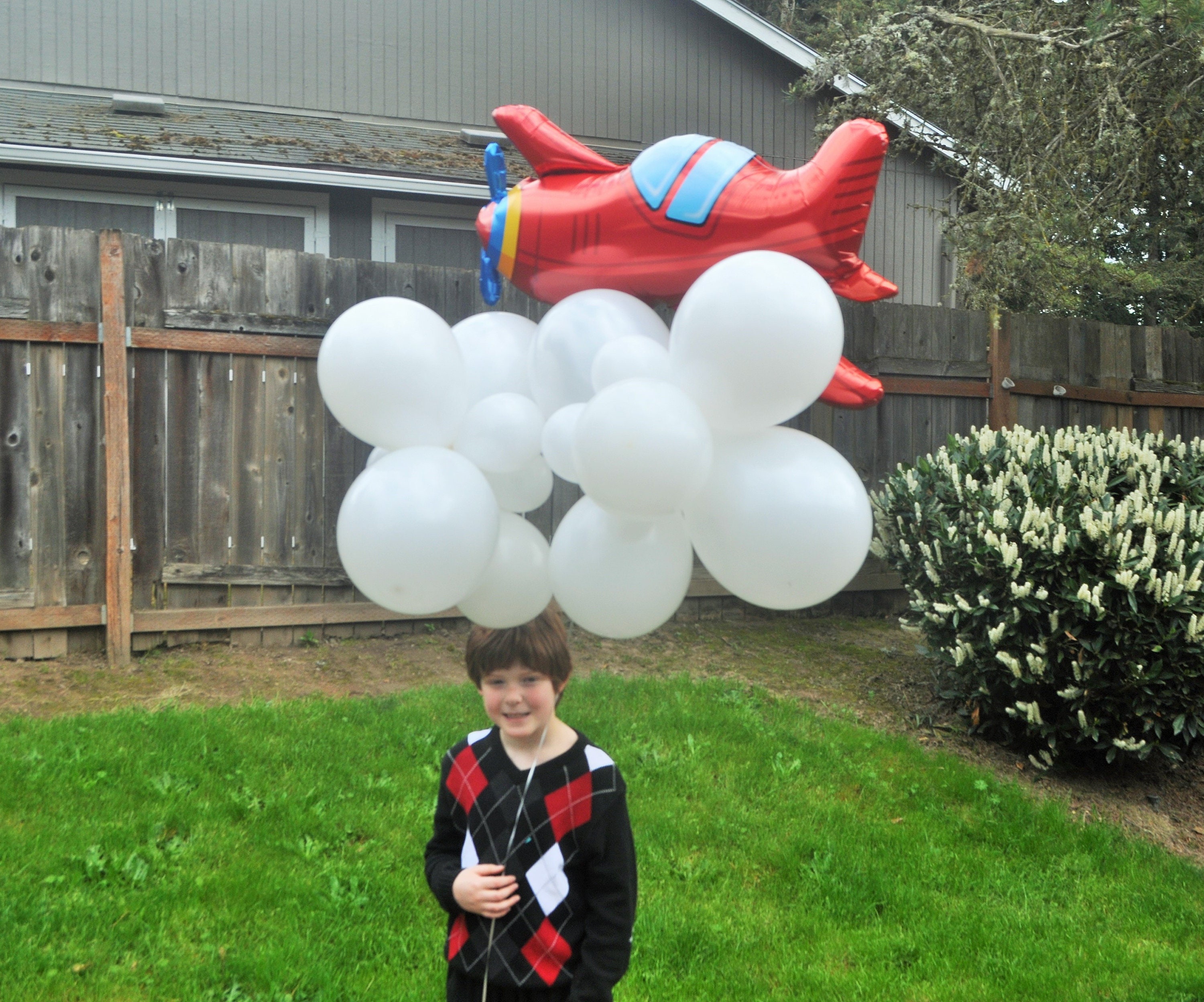 Airplane and Clouds Balloon Kit Airplane Balloon Bon | Etsy