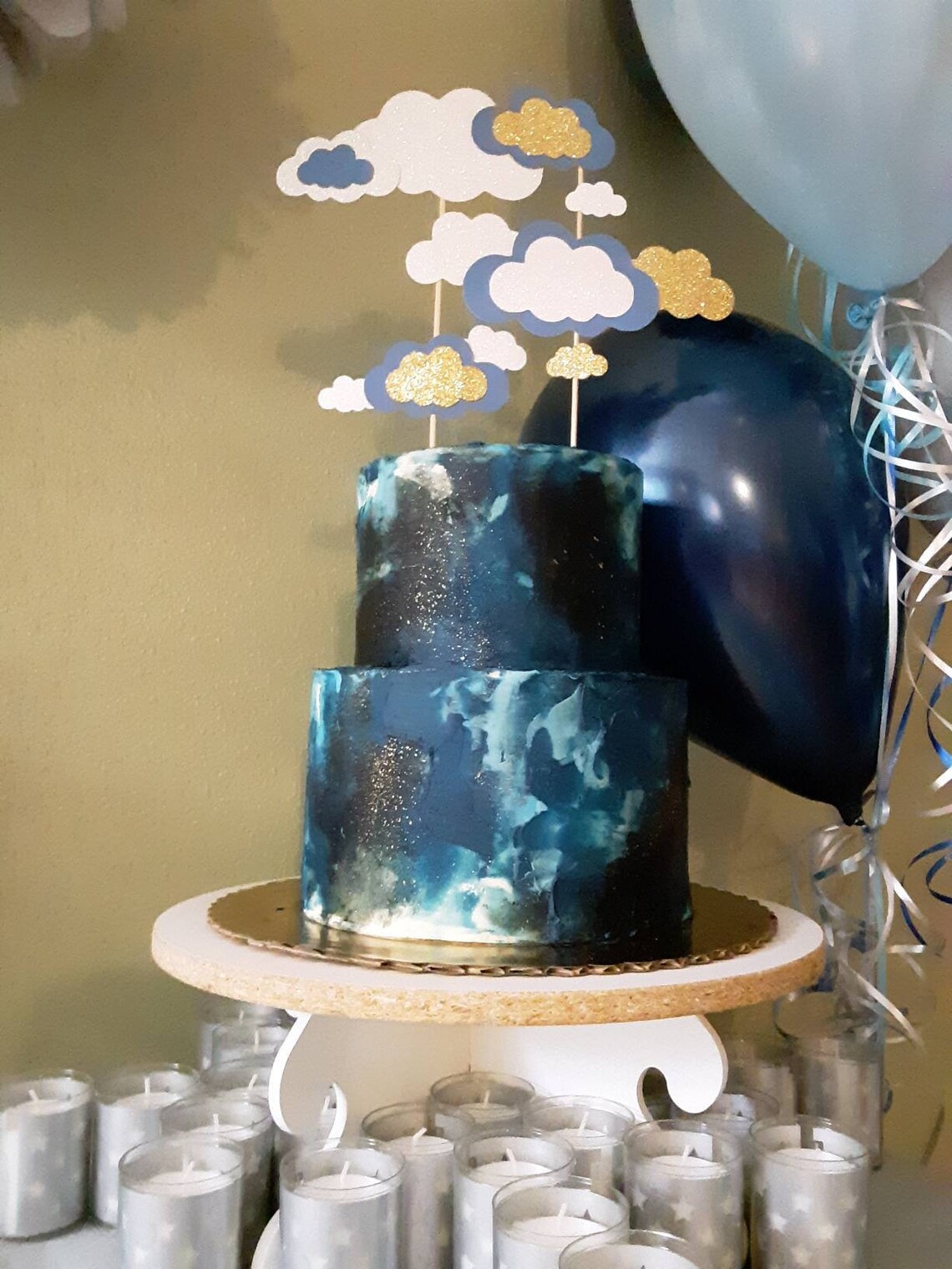 Shimmery Cloud Cake Topper Cloudy Sky Cake Topper Cloud | Etsy