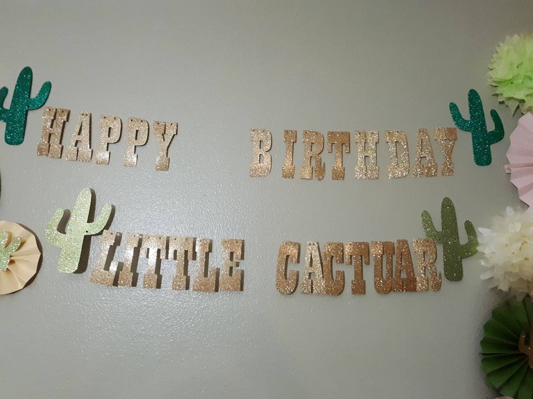 Cactus Birthday Banner Cactuar Birthday Banner - Etsy