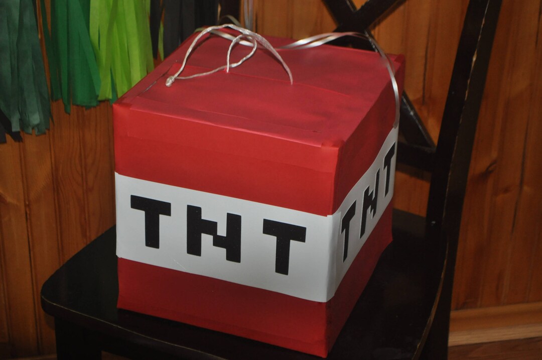 Pixelated Pinata TNT Pinata - Etsy