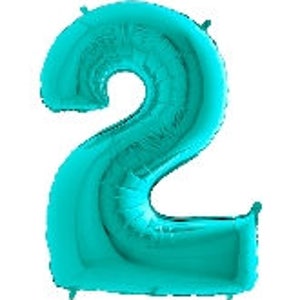 Giant Number Balloon Dark Aqua Number Turquoise Number Balloon Birthday ...