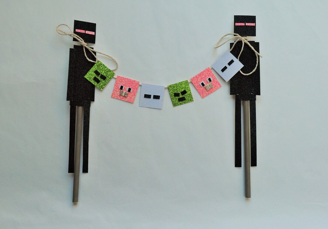 Mine Crafted Inspired Cake Topper Mine Crafted Inspired Party ...