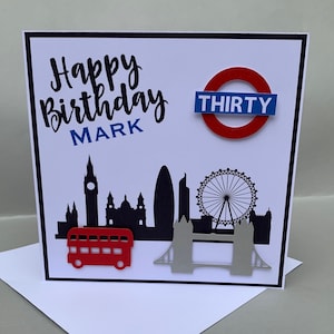 Personalised London Theme 3D Birthday Card Card for a London Birthday ...