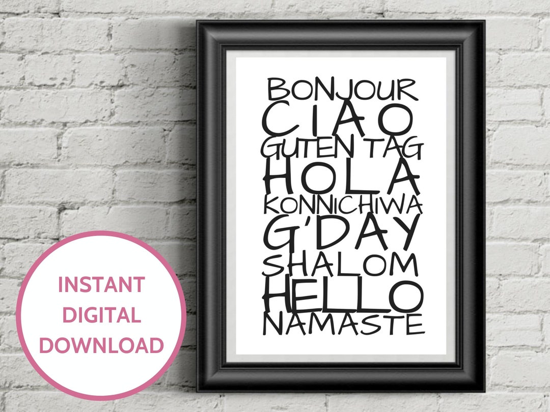 Welcome A4 Print Wall Art Instant Digital Download - Etsy