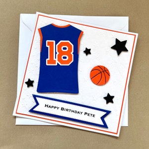 Personalised Basketball Birthday Card Personalise With Name and Age ...