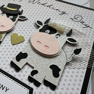 Personalised Cow Wedding Card With Cute Black and White Cows | for ...