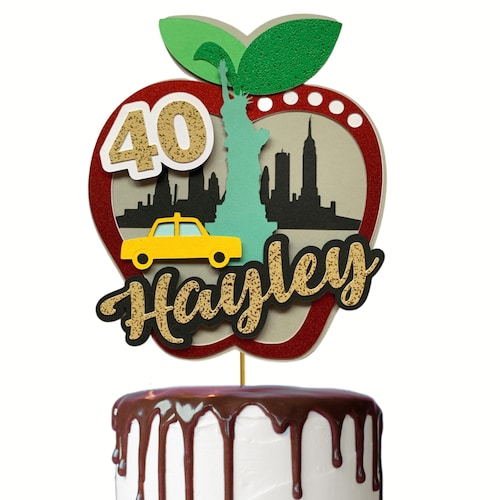 Personalised New York Cityscape Cake Topper - Etsy